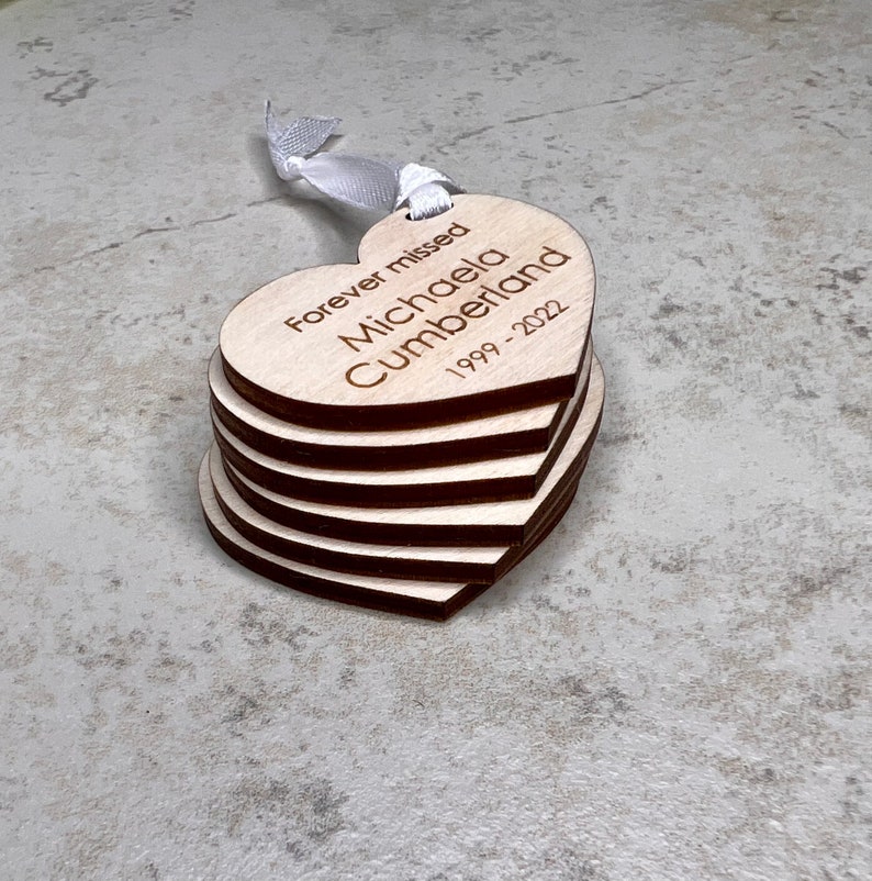 Personalized Heart Pocket Token, Celebration of Life Keepsake, Memorial ...