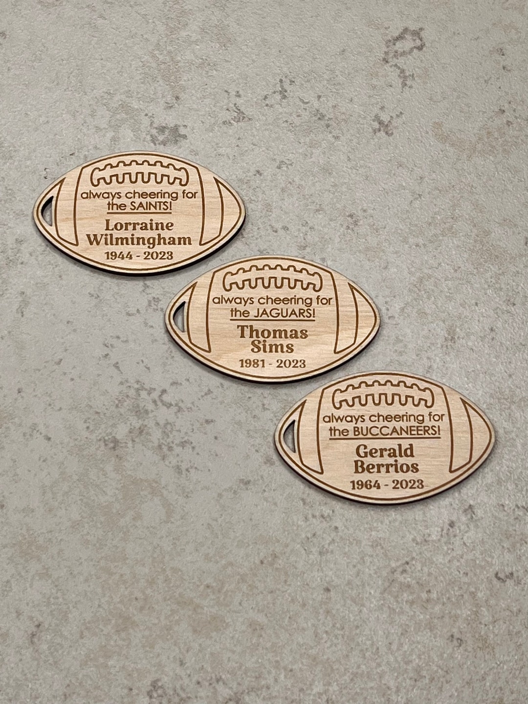 Personalized Football Team Celebration of Life Keepsake, Memorial ...