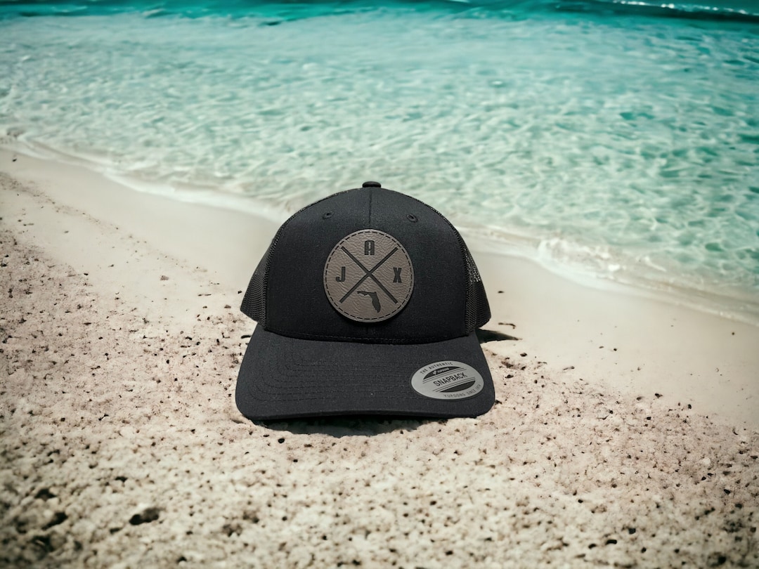 Custom Snapback Hat, JAX, Florida, Laser Engraved, Outdoors Trucker Hat ...