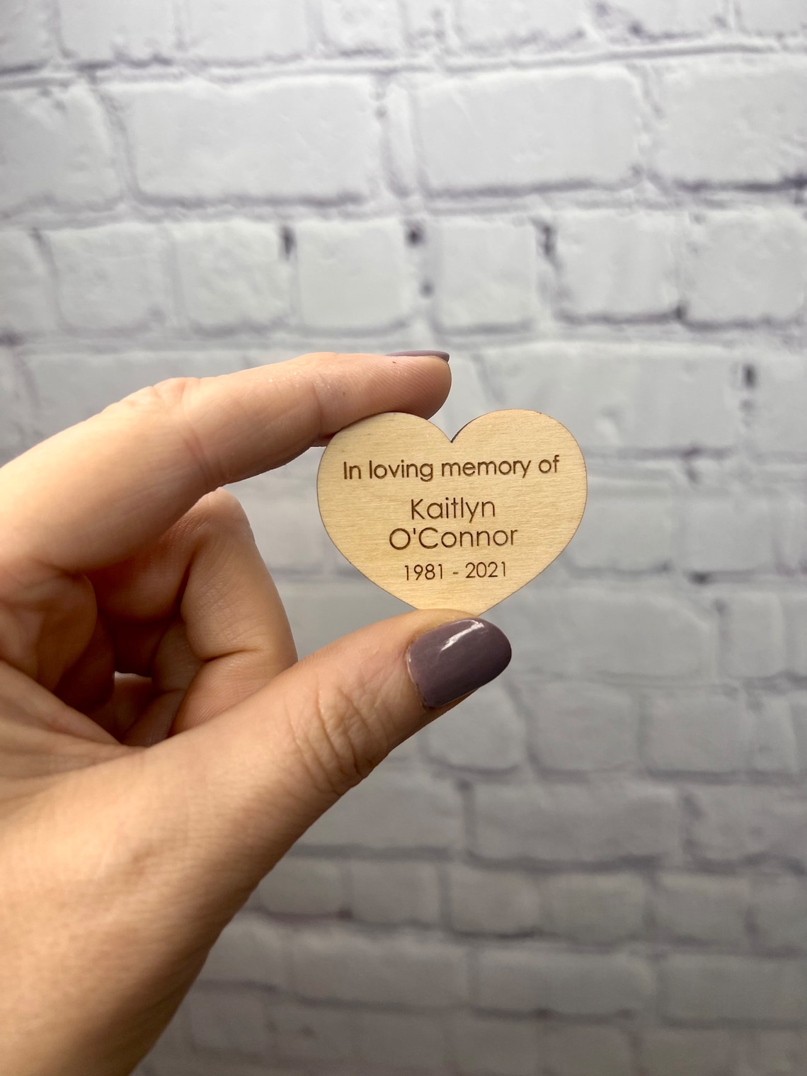 Personalized Heart Pocket Token Celebration of Life Keepsake - Etsy