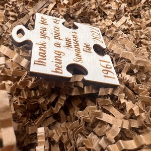 Personalized Puzzle Piece Celebration of Life Keepsake, Memorial ...