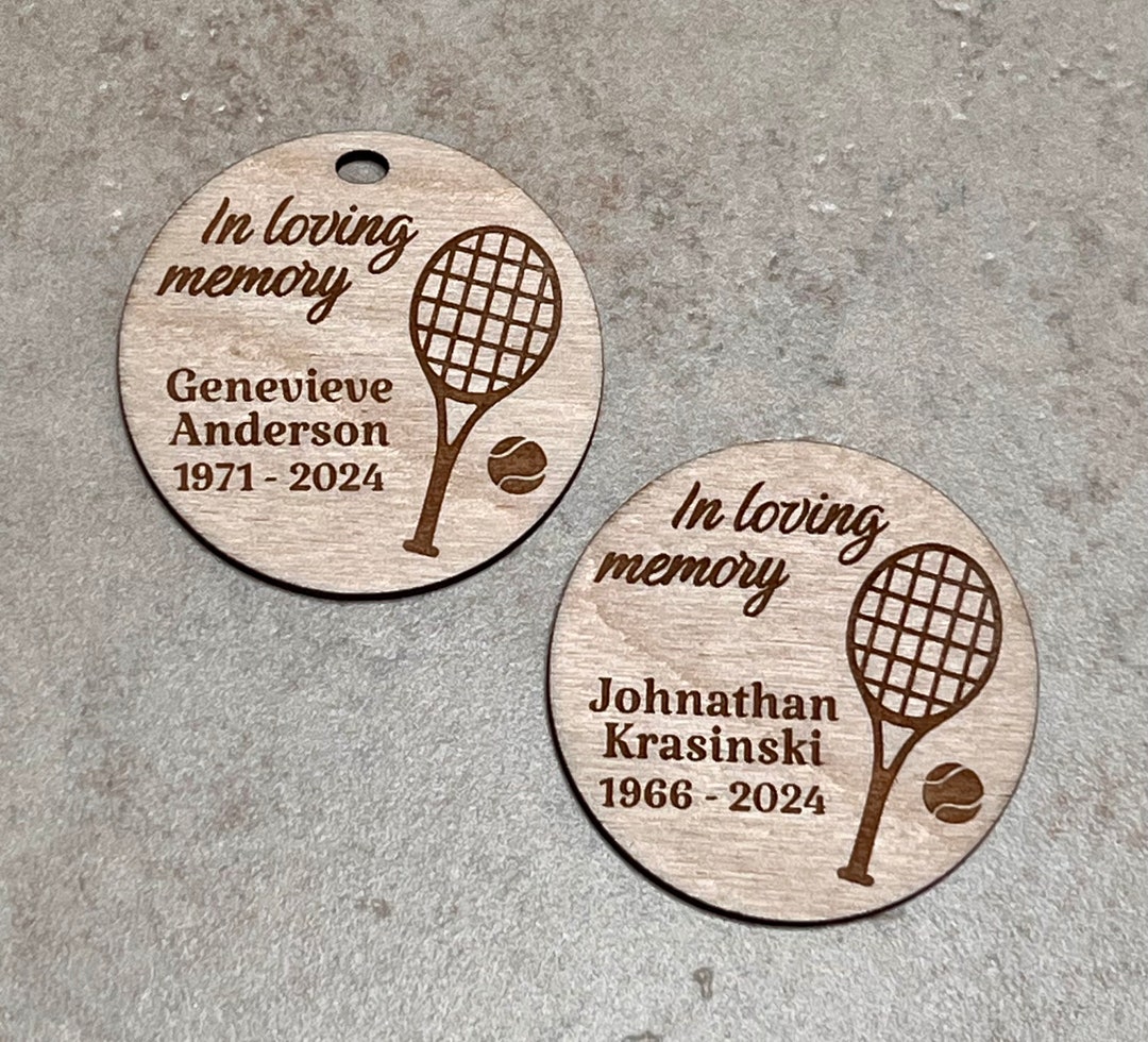 Personalized Tennis Celebration of Life Keepsake, Memorial Service ...