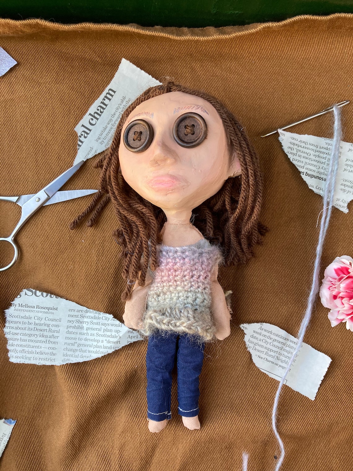 Custom Coraline Doll Mini Me Customizable Handmade Etsy