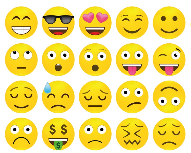 Emoji Cliparts, Emoji Smileys, Smiley Vector, Emojis, Smiley Faces ...