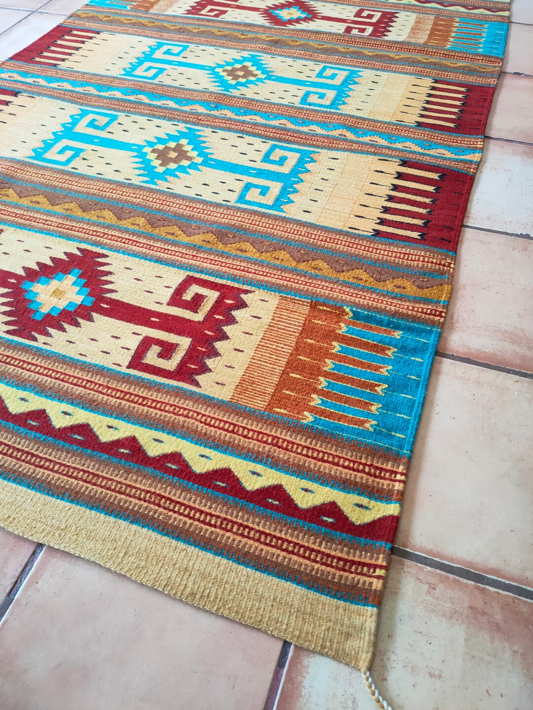 Authentic Zapotec Rug (traditional Design) * Teotitlán Del Valle* 100% ...