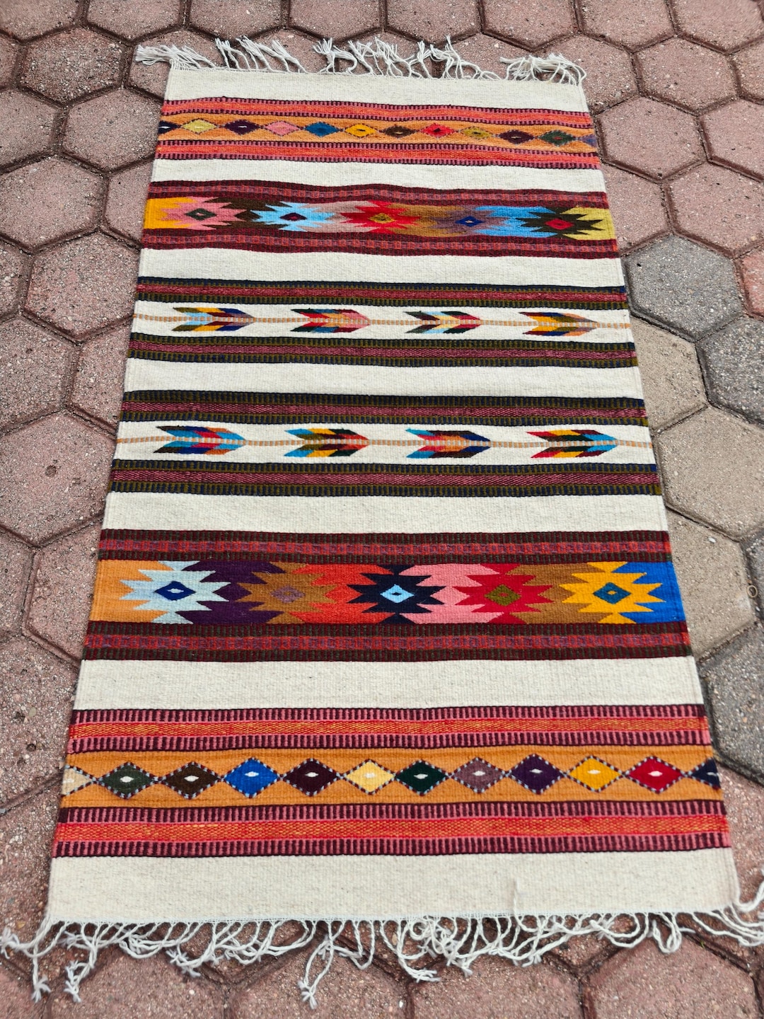 Authentic Zapotec Rug (mitla) *traditional Design* 100% Wool and ...
