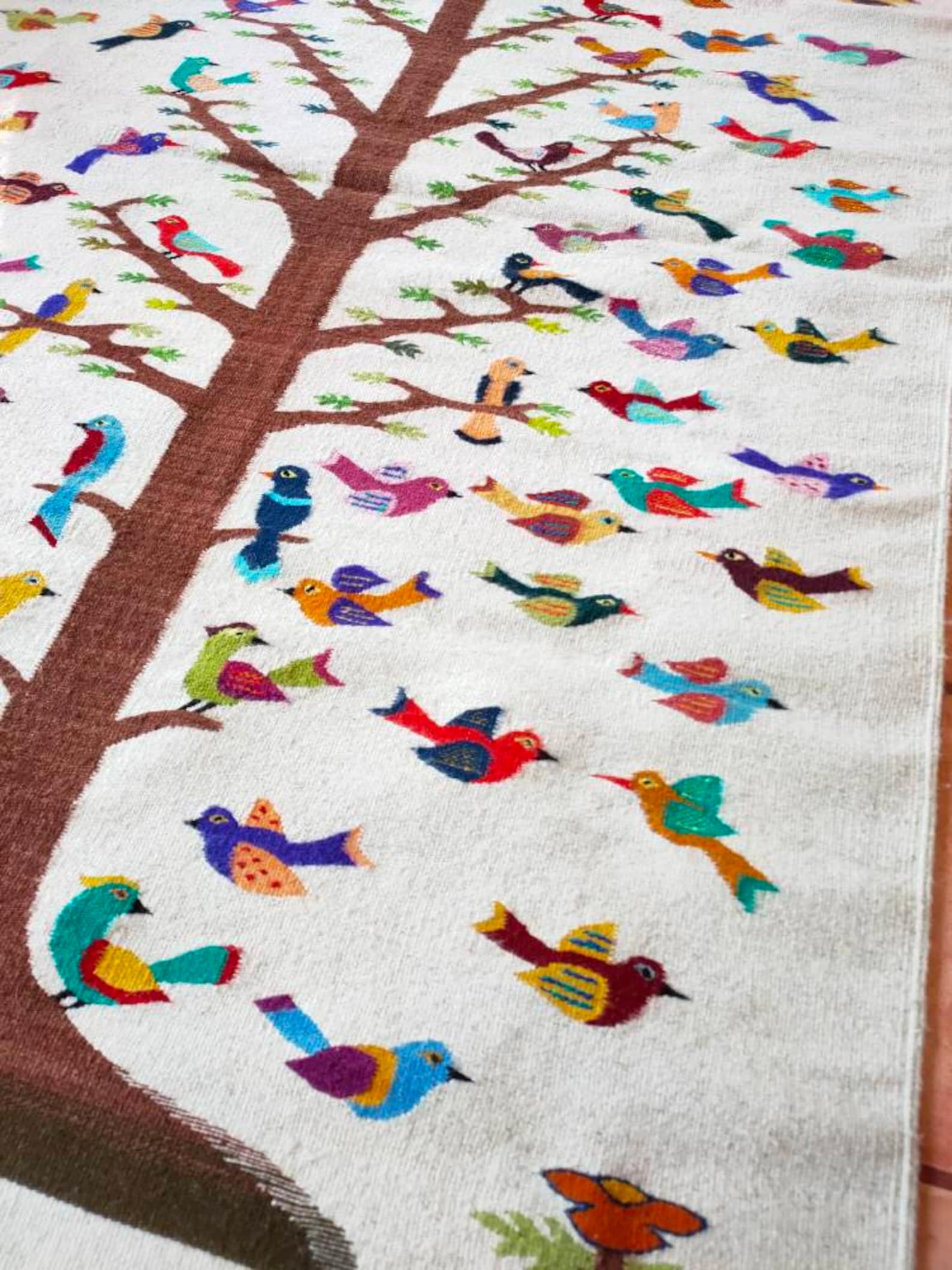 Authentic Zapotec Rug (tree of Life) *tree of Life* ~unique~ 100% Wool ...