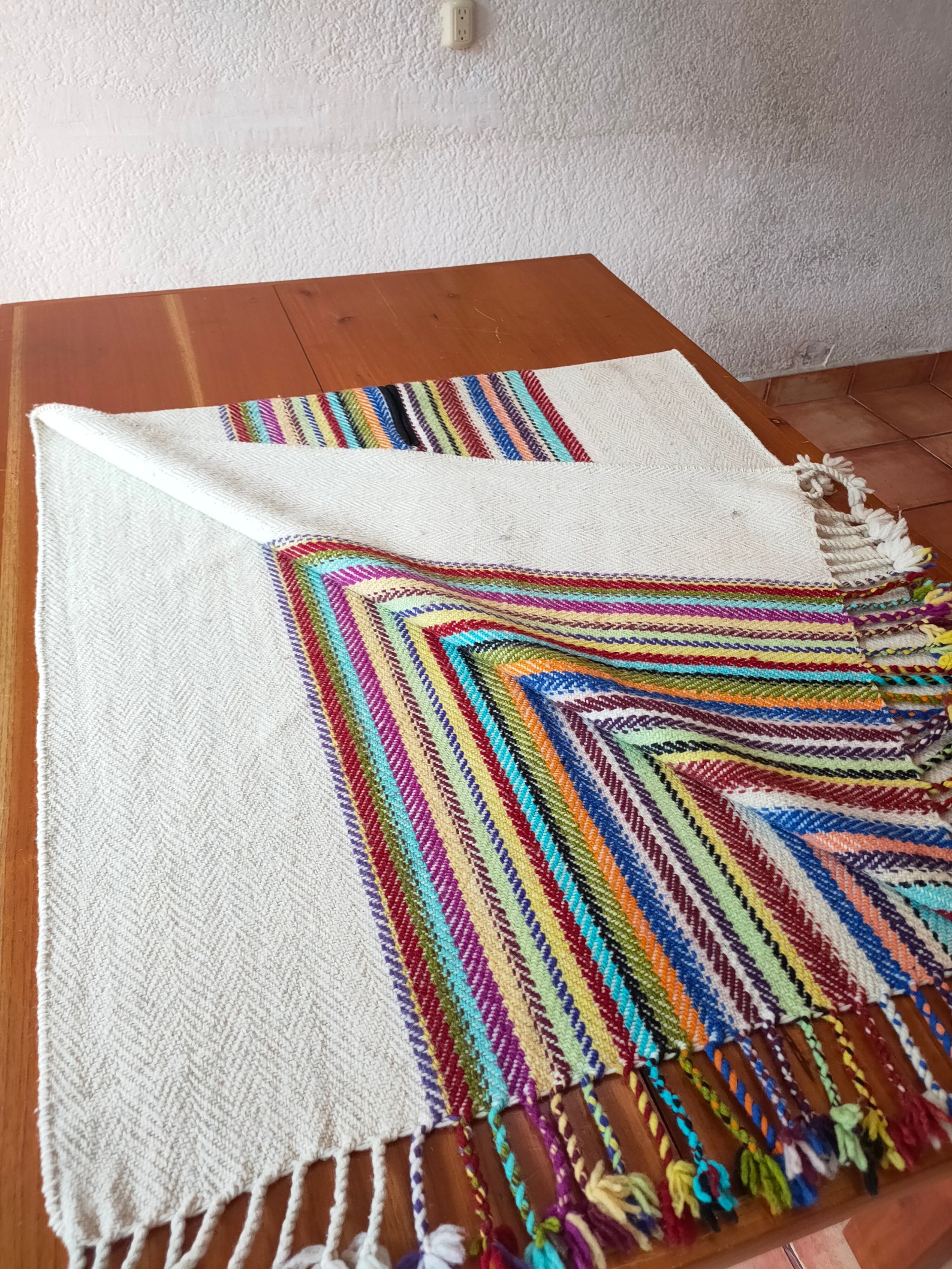 Authentic Zapotec Ponchos One Size Adult unisex 100% Wool and Natural ...