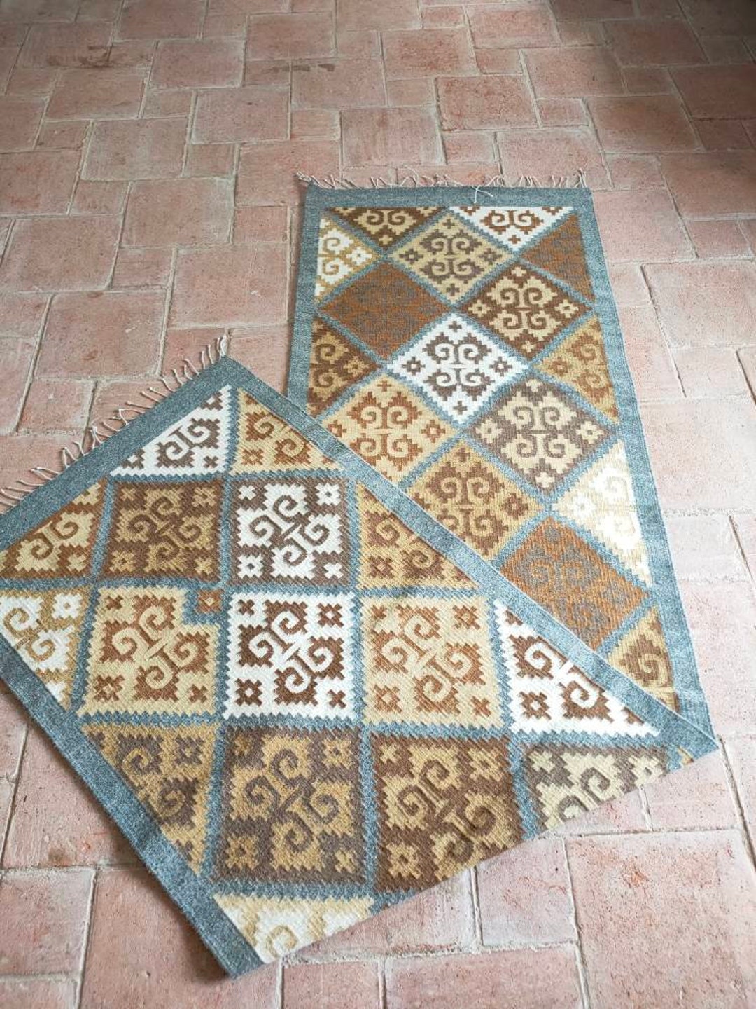 Authentic Zapotec Rug ( Grecas De Caracol ) *traditional Pattern* Snail ...
