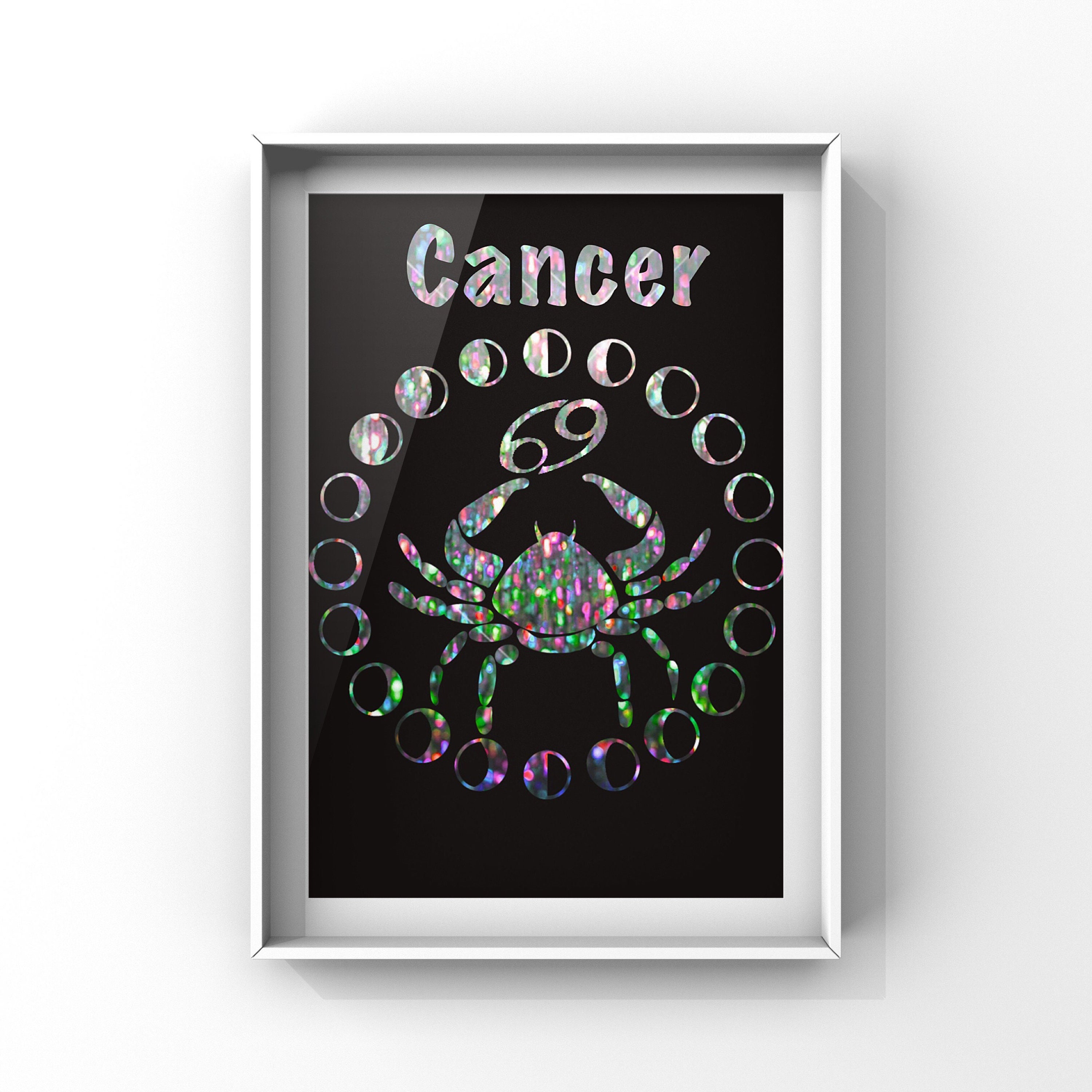 Cancer Zodiac Sign Art Prints /Foil Print/Art Deco/Gift For Her/Home ...