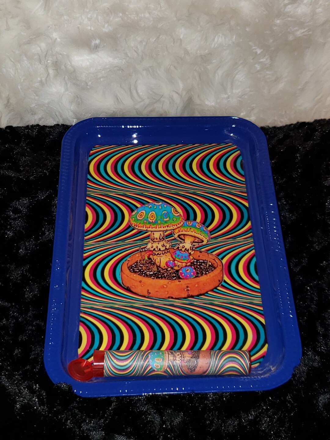 420 Trippy Mushroom Rolling Tray Set - Etsy