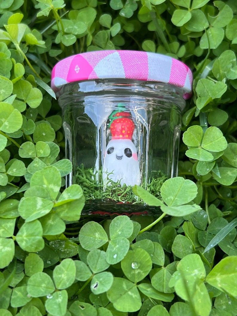 Scary Berry Jam- Ghosts in Mini Jam Jars- Strawberry Ghost, Blueberry ...