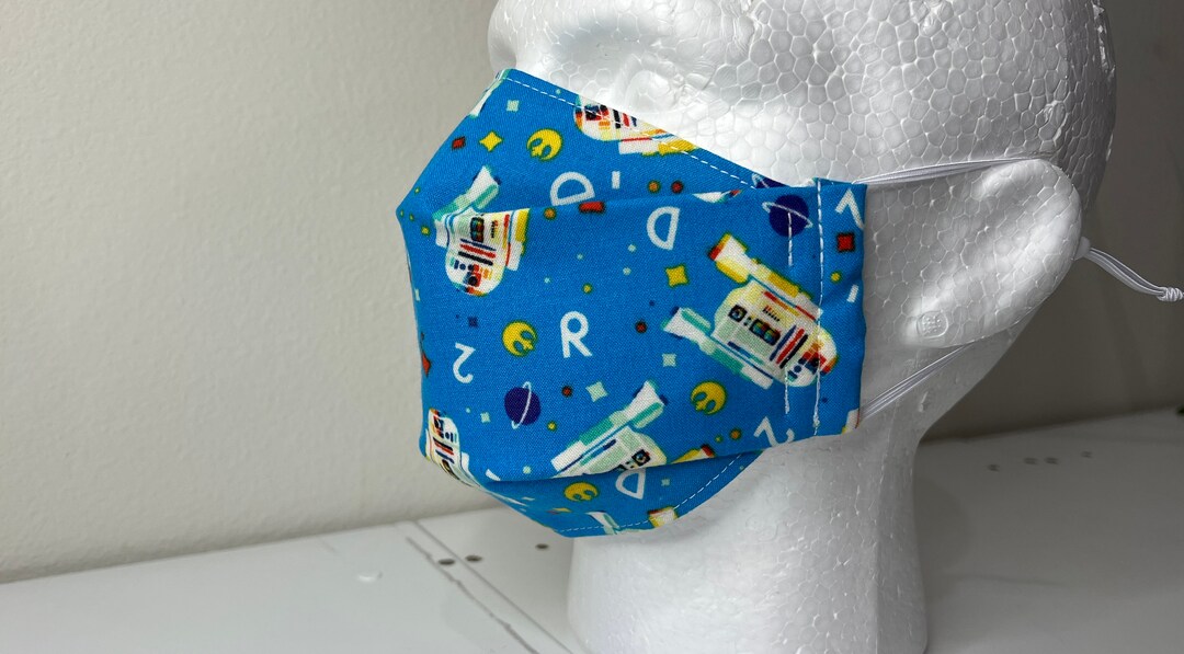 Star Wars R2-D2 Face Mask Four Layers 100% Cotton Washable - Etsy