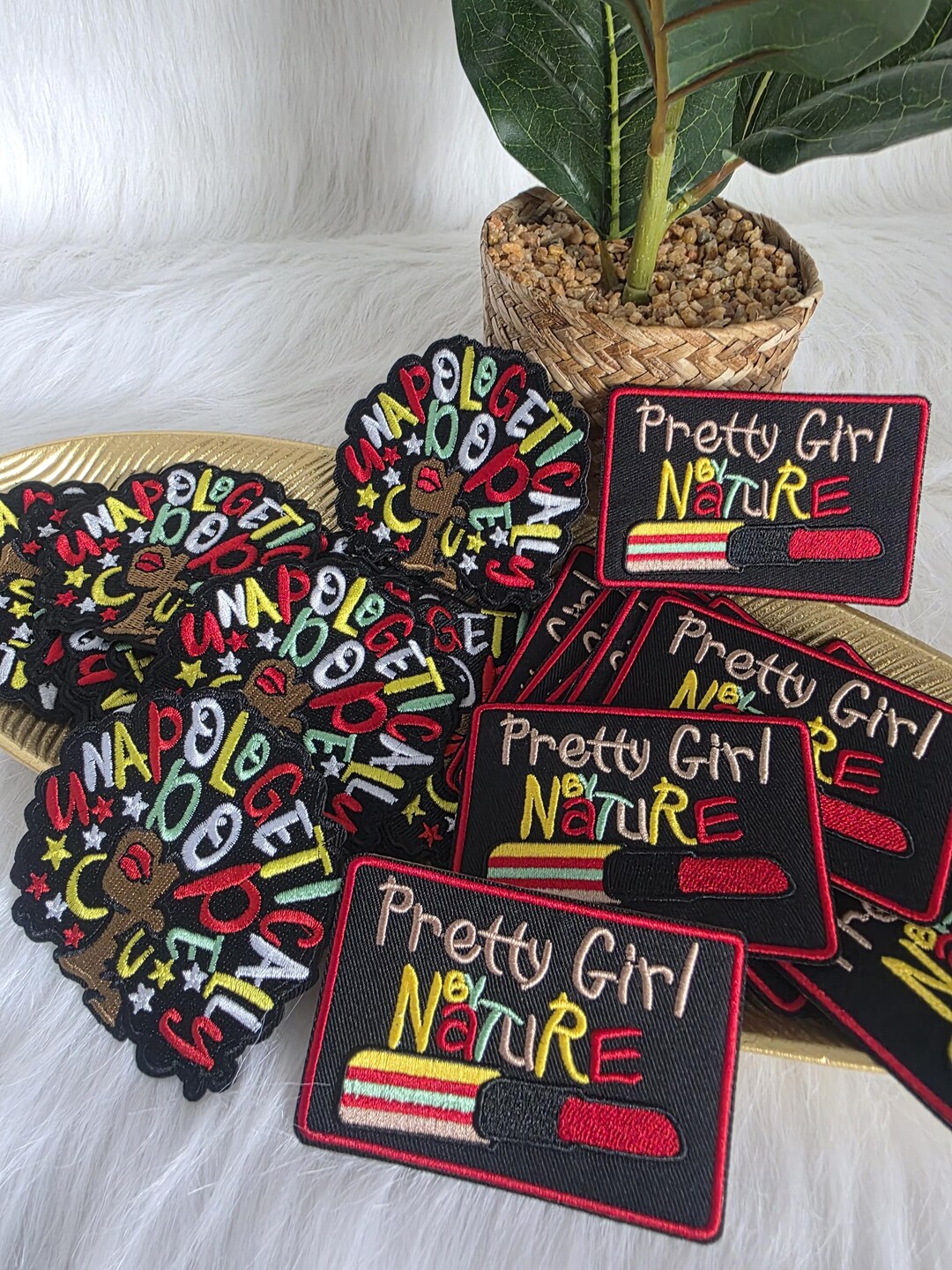 Unapologetically Dope and Pretty Girl by Nature Iron-on Patches ...