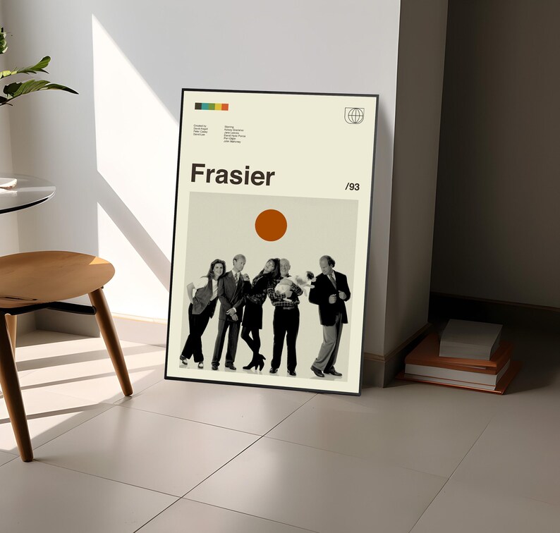 Frasier Tv Show Poster, Frasier Crane Poster, Frasier Poster, Mid ...