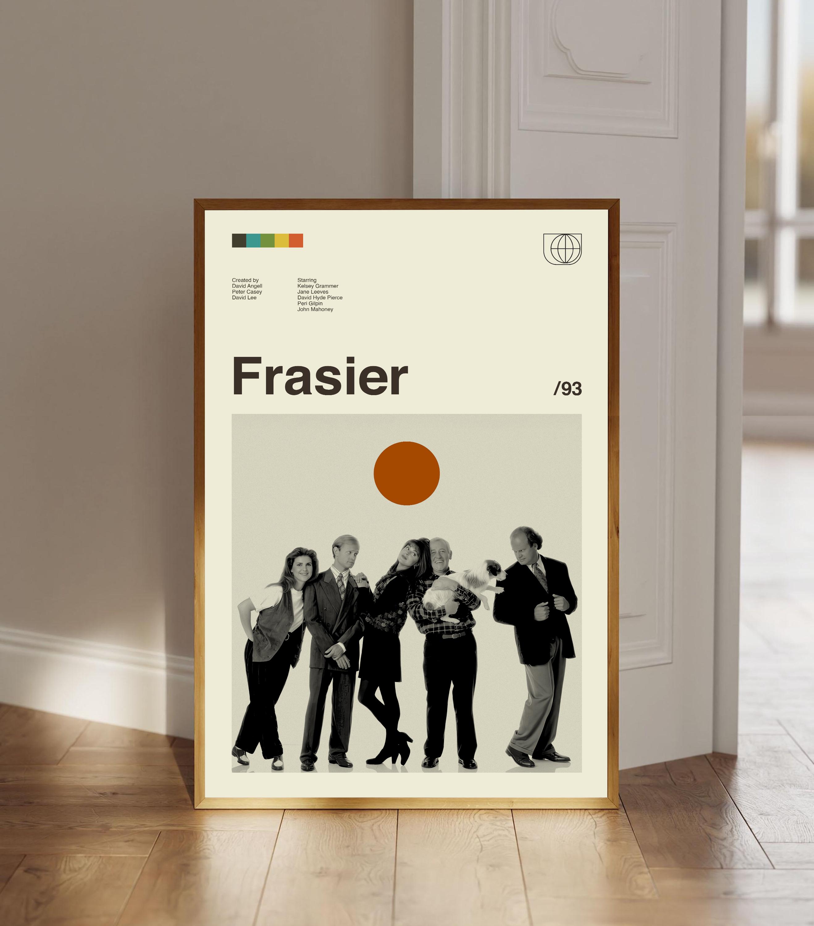 Frasier Tv Show Poster, Frasier Crane Poster, Frasier Poster, Mid ...