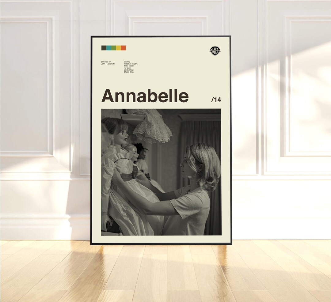 Annabelle Poster, Movie Poster, Mid Century Modern Art, Minimalist Art ...