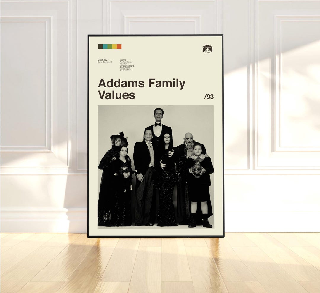 Addams Family Values Poster, Barry Sonnenfeld, Minimalist Movie Poster ...