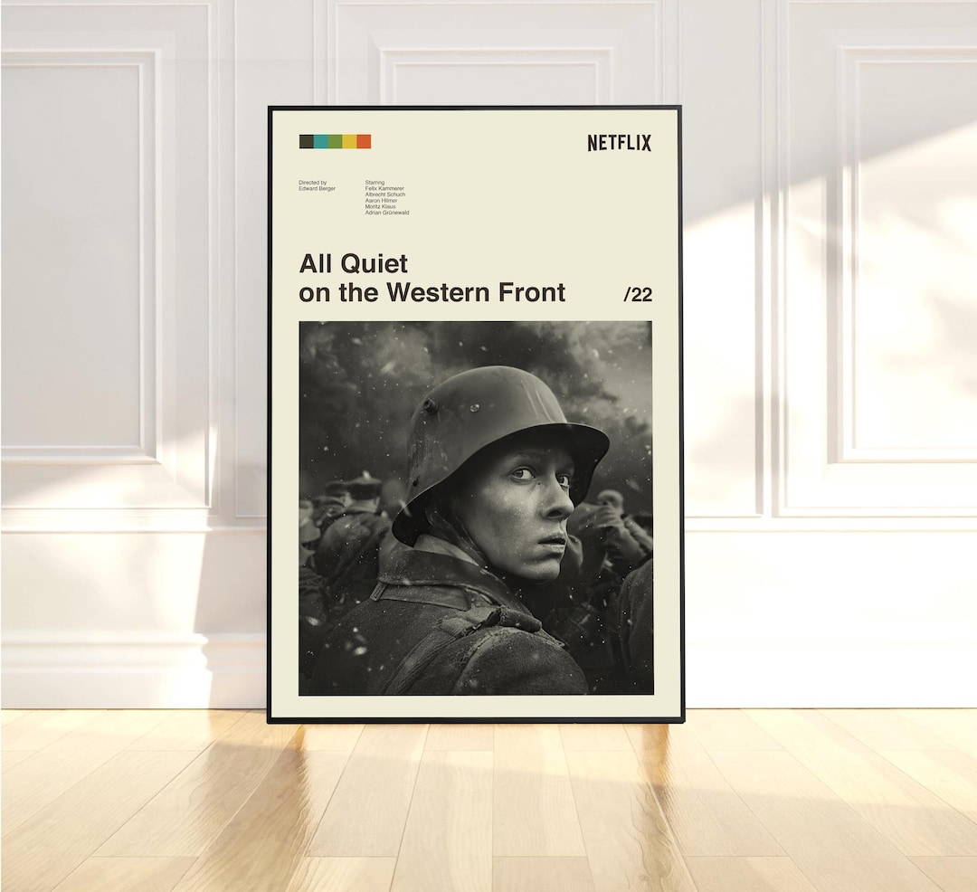 All Quite on the Western Front Poster, Minimalist Movie Poster, Custom ...