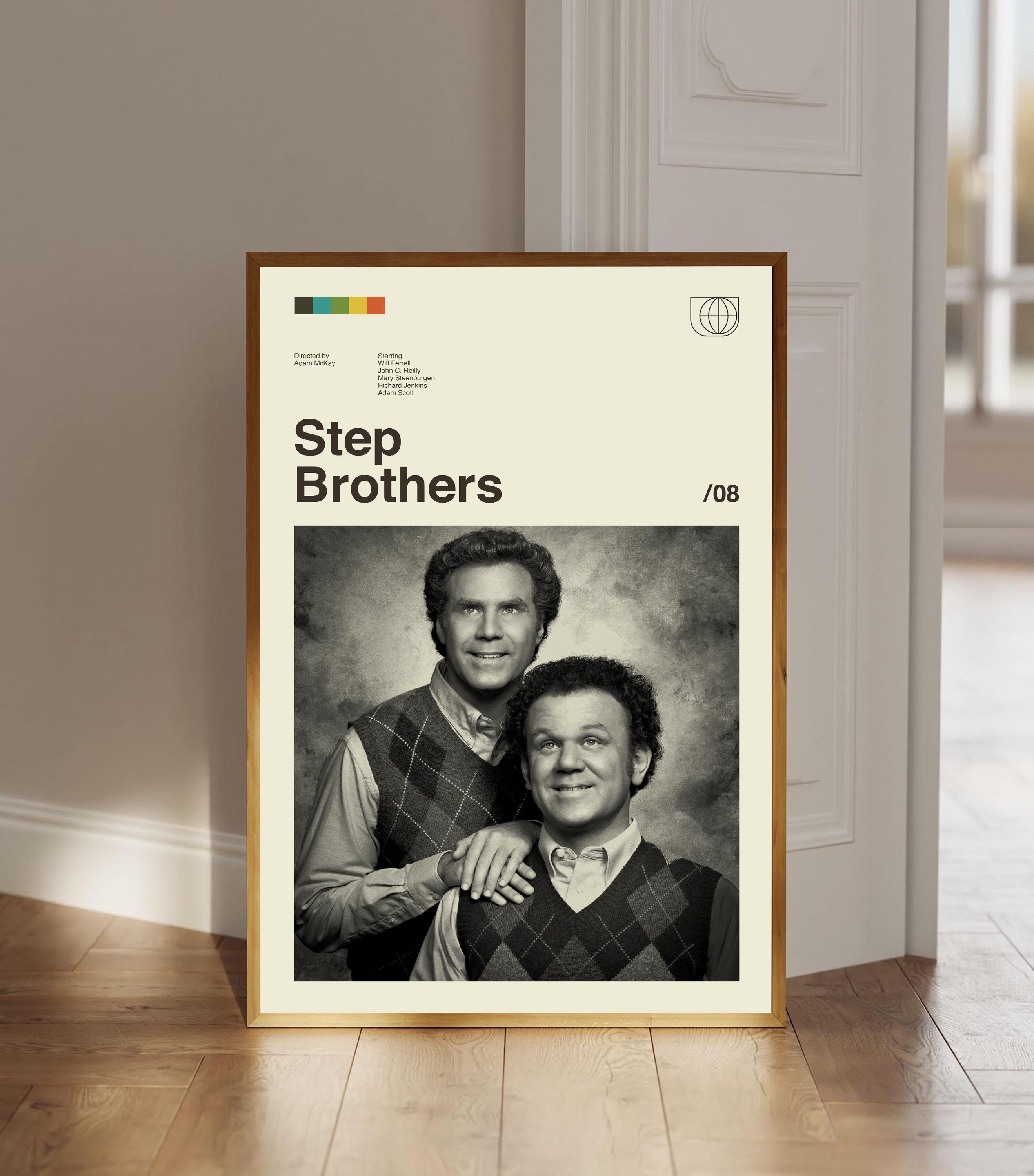 Step Brothers Poster, Step Brothers Digital Download, Mid Century ...