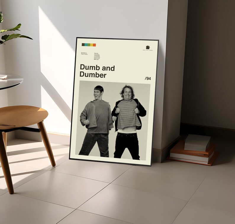Dumb and Dumber Poster, Harry Dunne Poster, Funny Bathroom Poster, Mid ...