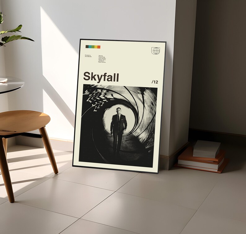 James Bond 007 Skyfall Poster, James Bond Retro Poster, Daniel Craig ...