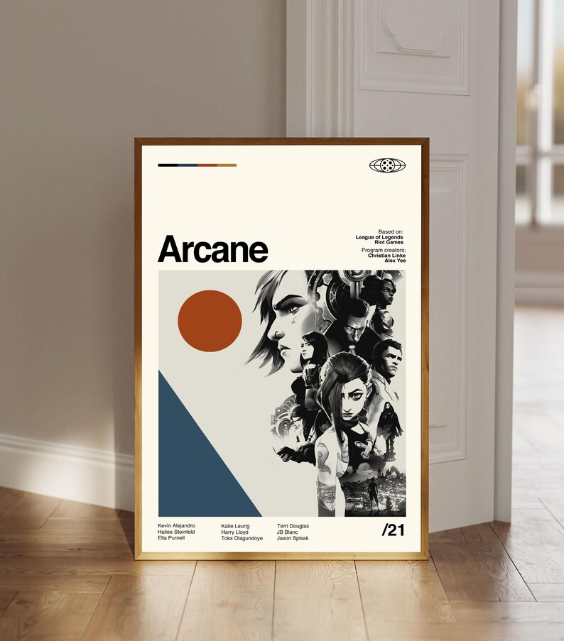 Arcane Tv Series Poster, Arcane Poster, Mid Century Modern Art, Movie ...