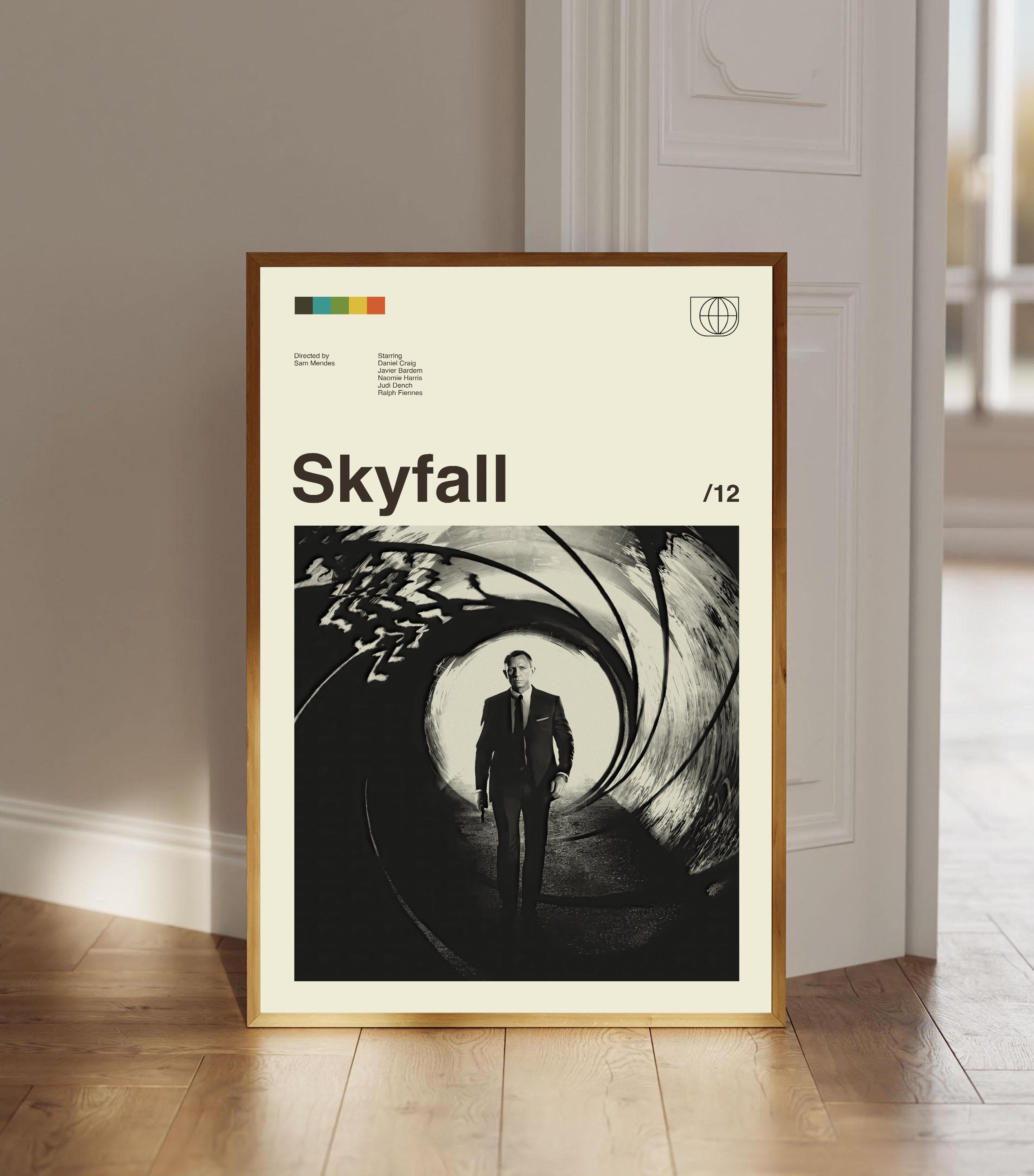 James Bond 007 Skyfall Poster, James Bond Retro Poster, Daniel Craig ...