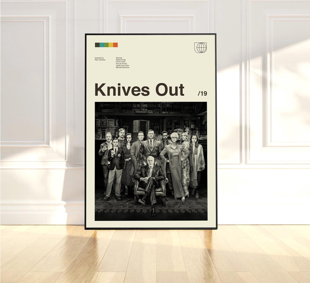Knives Out Poster, Knives Out Movie Poster, Daniel Craig Poster, Mid ...