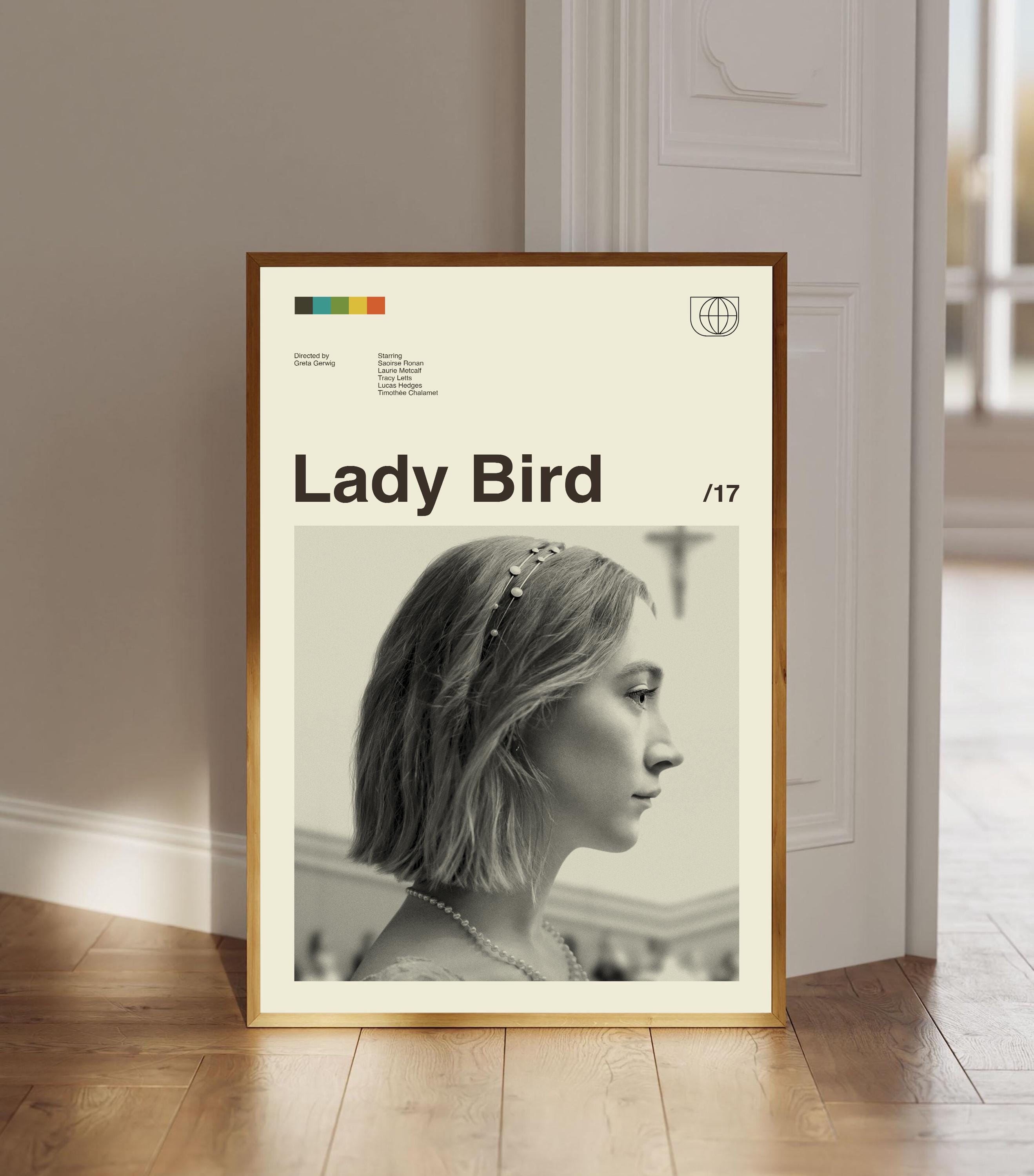 Lady Bird Poster, Lady Bird Retro Poster, Movie Fan Gift, Mid Century ...