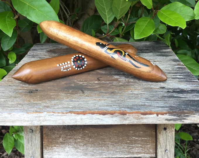 Traditional Aboriginal Clap Sticks - Etsy Traditional Aboriginal Clap Sticks - Etsy