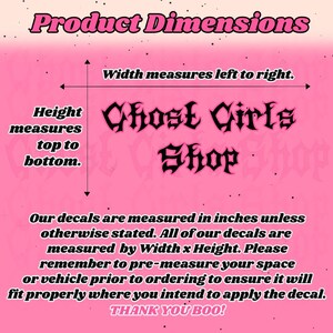 Ghost Girl JDM Kawaii Valentines Day Vinyl Car Decal - Etsy