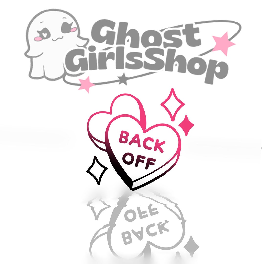 BACK OFF Kawaii Heart Car Decal Sticker Holographic Vinyl - Etsy