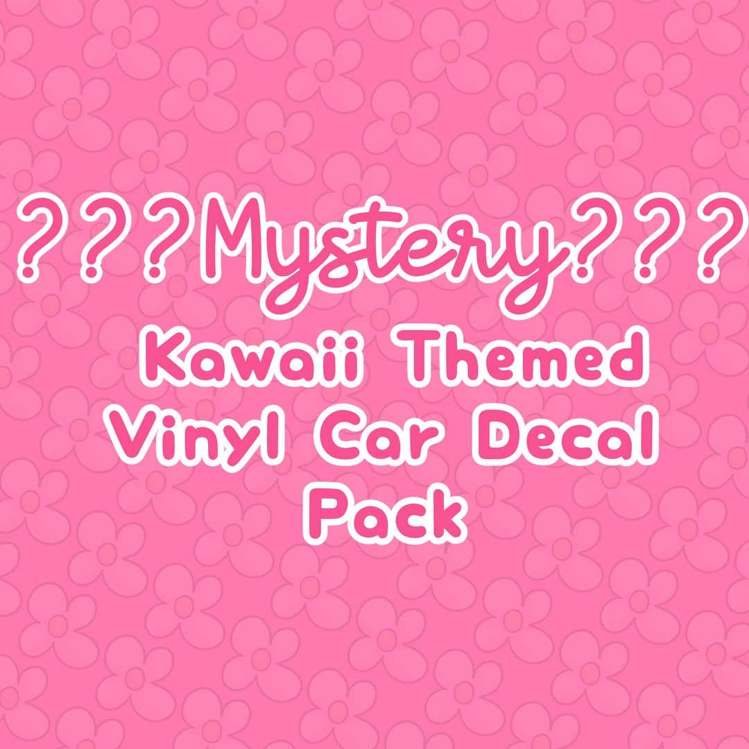 Mystery Kawaii-themed Car Decal Pack - 5-7 Random Decals - Etsy