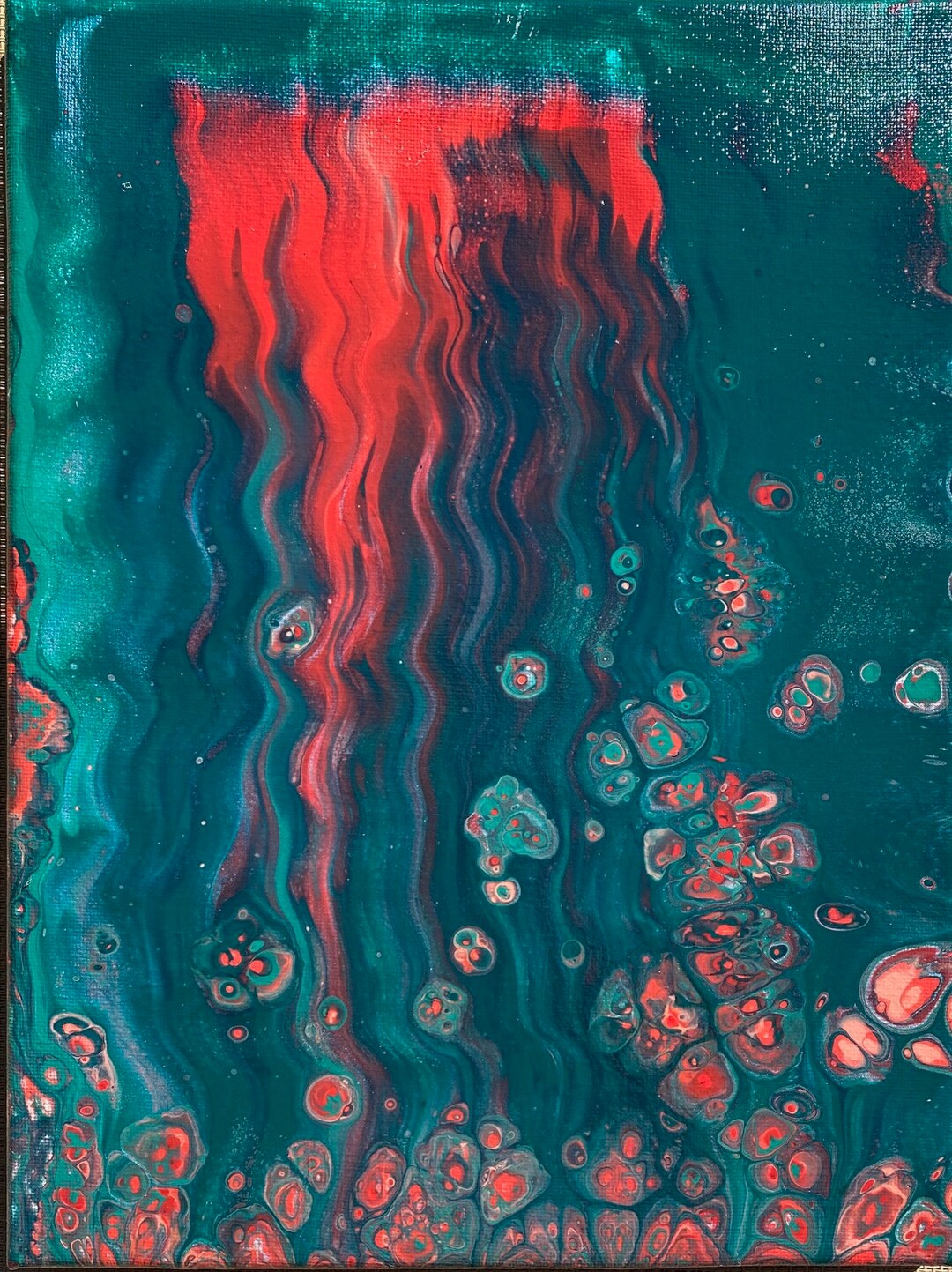 Underwater Jellyfish | Swipe | Abstract Art | Acrylic Painting on ...