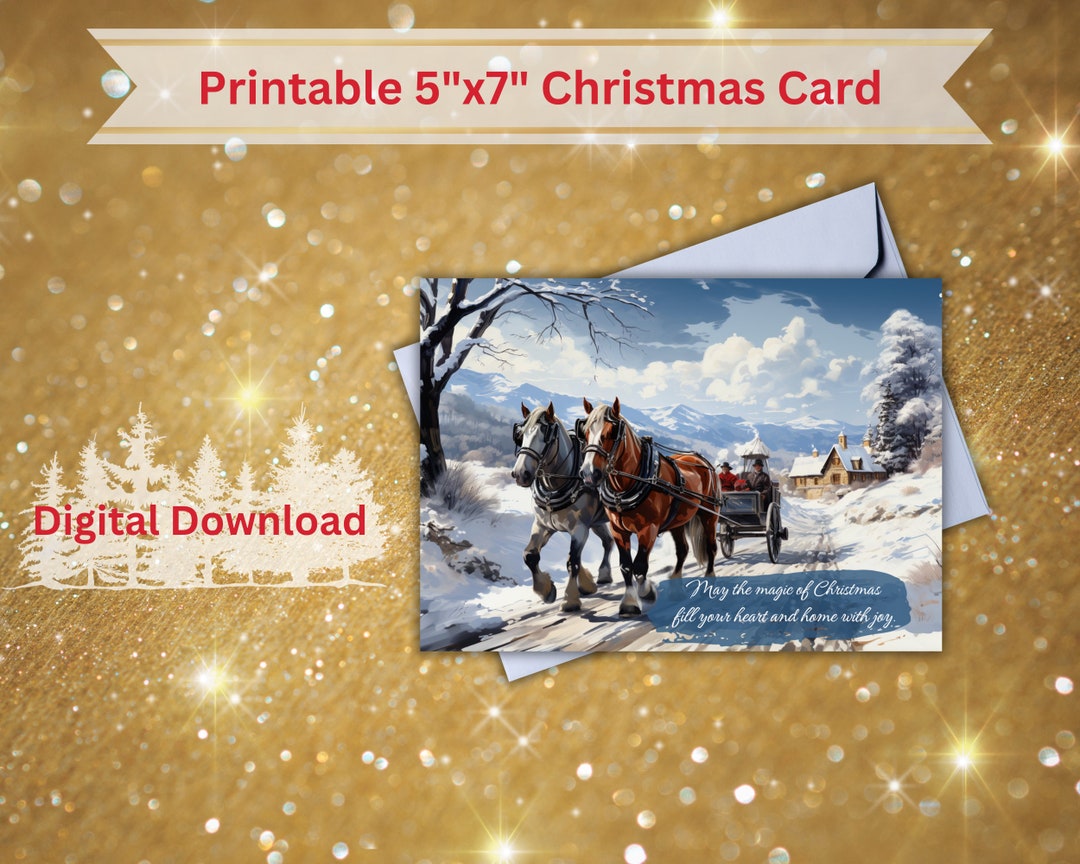 Christmas Card | Printable Instant Download | Digital Christmas Card ...