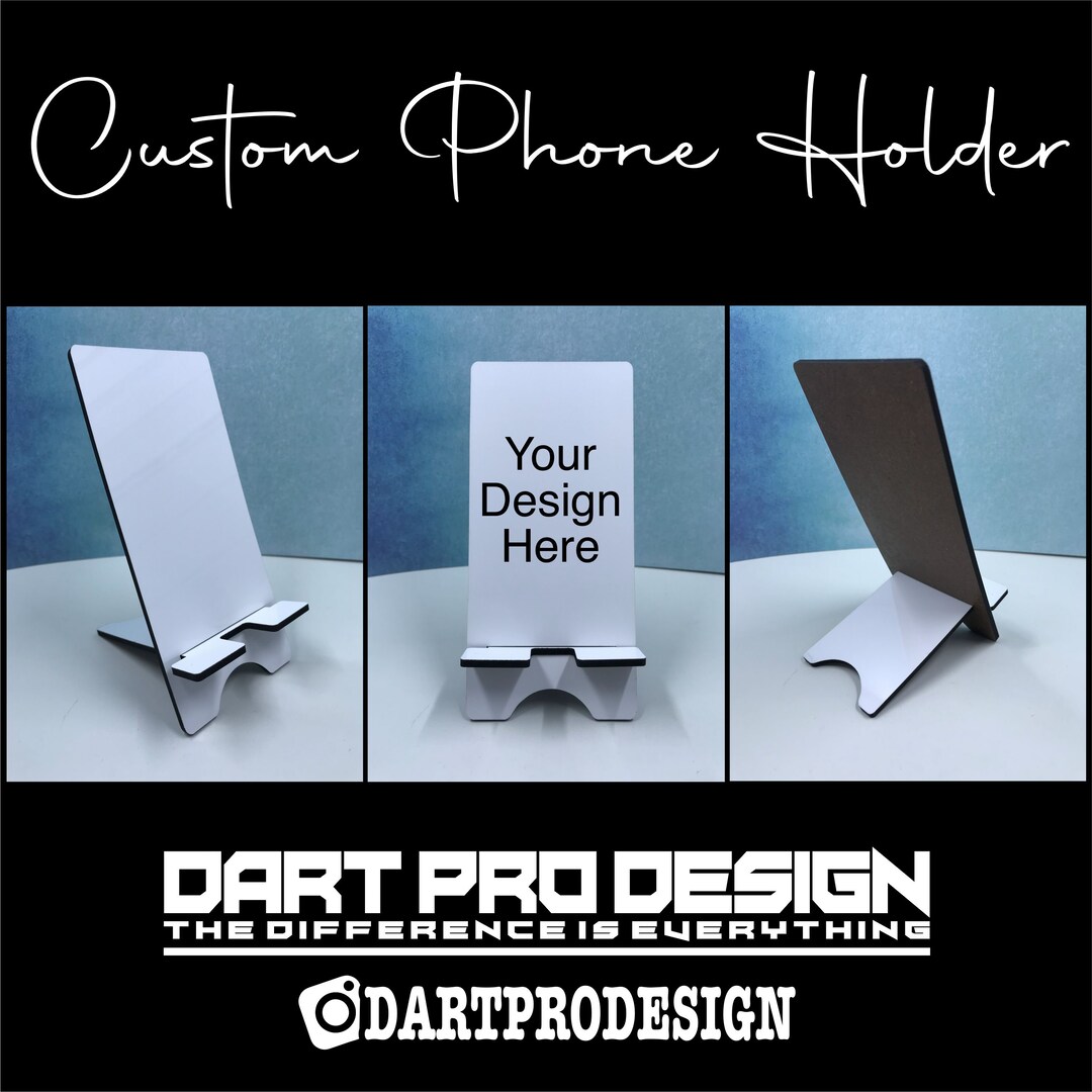 Custom Printed MDF Phone Holder, Your Logo, Personalized Photo, Text ...
