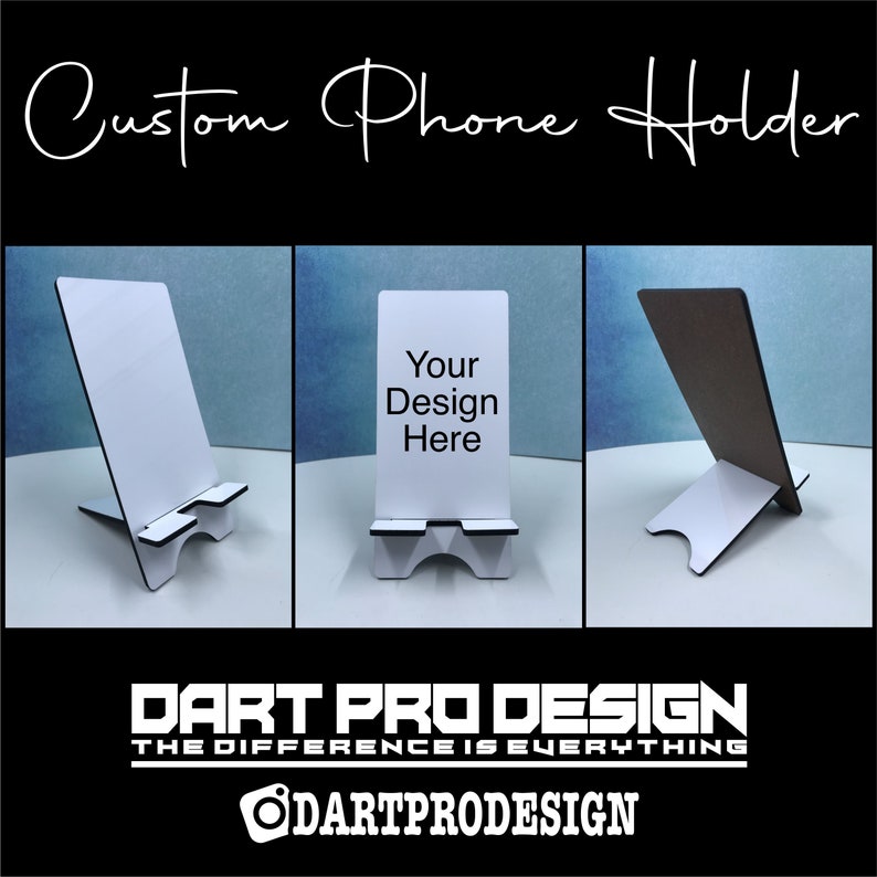 Custom Printed MDF Phone Holder, Your Logo, Personalized Photo, Text - Etsy