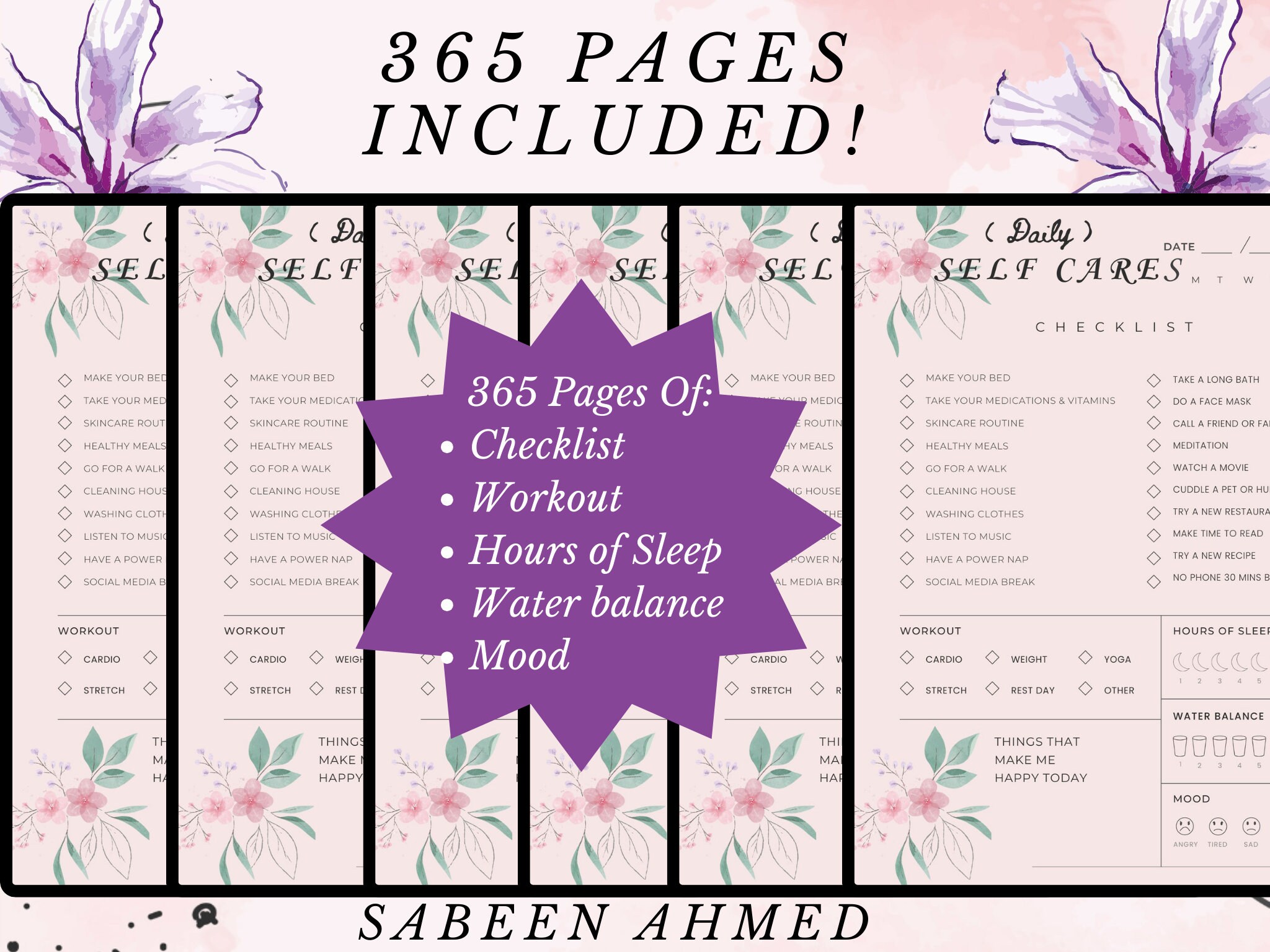 Customizable Organized Editable PDF Planner Productivity Selfcare ...