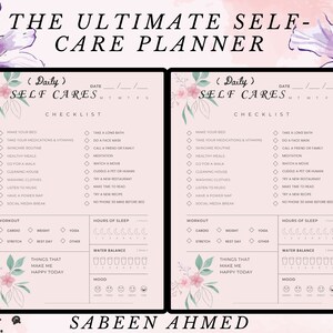 Customizable Organized Editable PDF Planner Productivity Selfcare ...