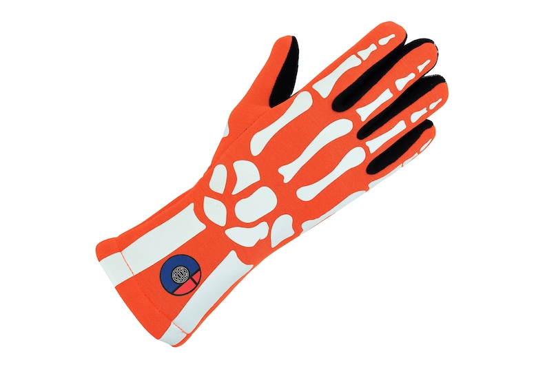 Fluorescent Skeleton Auto Racing Gloves: SFI Nomex Double Layer - Etsy