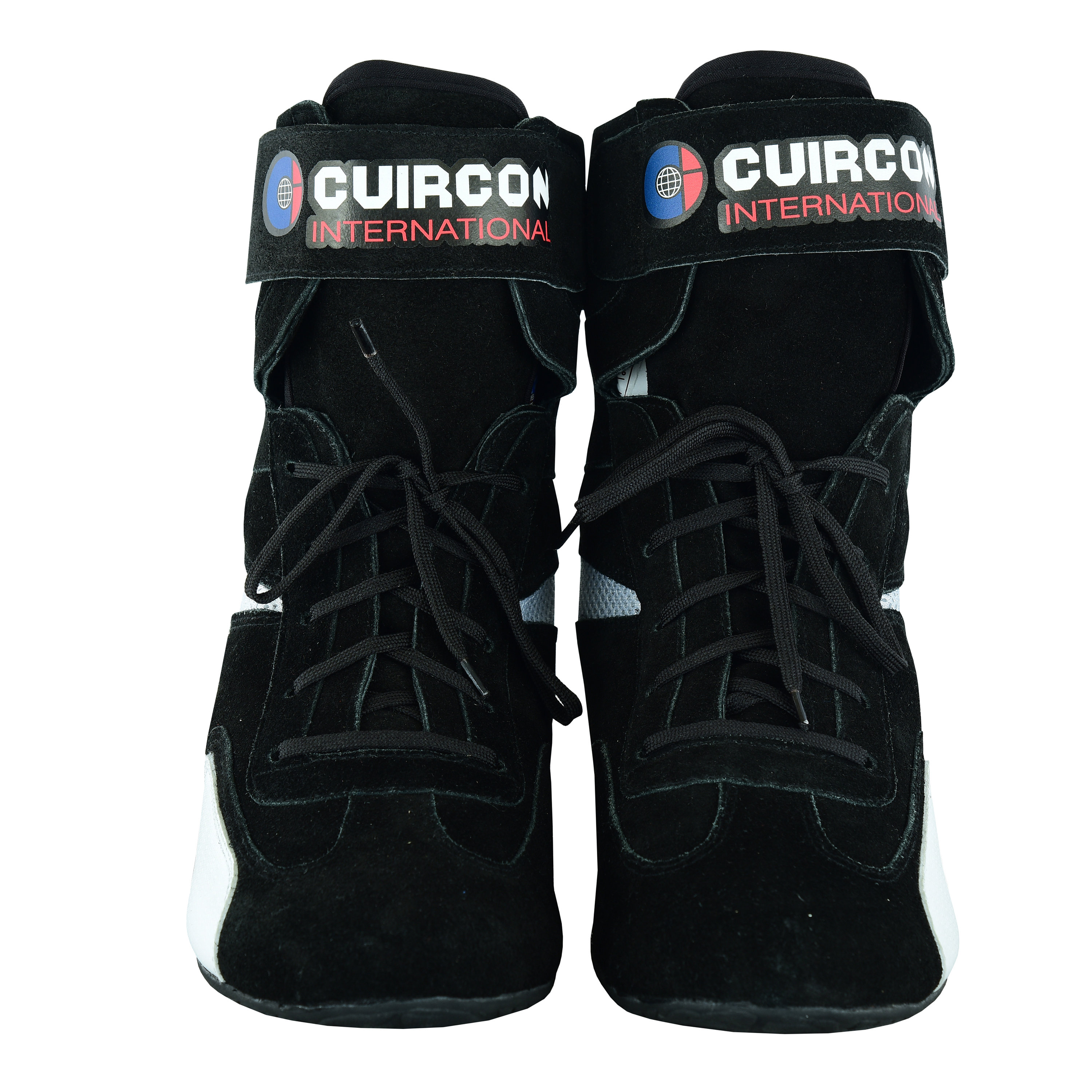 Cuircon High-top Racing Driving Shoes Black Suede Go Karting Boot ...