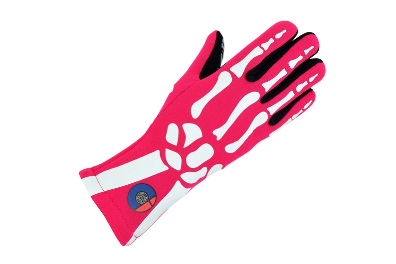 Fluorescent Skeleton Auto Racing Gloves: SFI Nomex Double Layer - Etsy