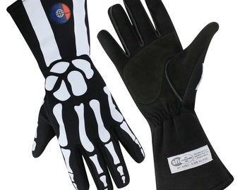 Skeleton Racing Gloves - Etsy
