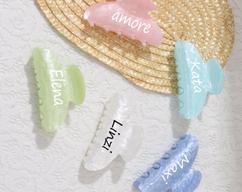 Personalized Hair Claw, Custom Hair Claw, Bridesmaid Gift Wedding Gift ...