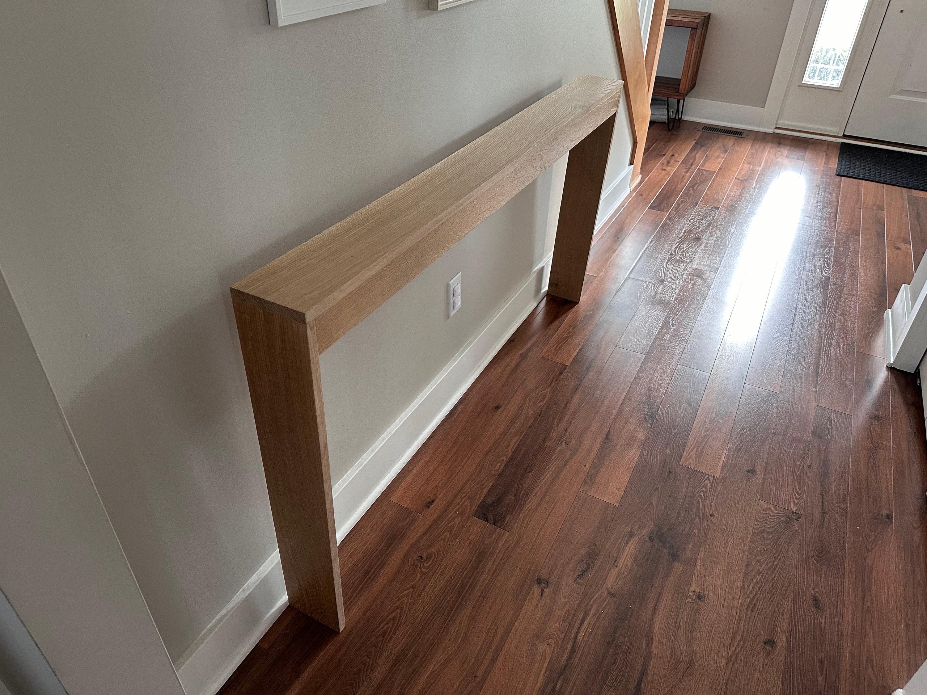 5.5d White Oak Behind Couch Narrow Console Table Custom Dimensions and Sizes Solid Wood Side Table Modern Home Decor Wood Sofa Table Etsy
