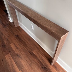9d Walnut Behind Couch Narrow Console Table, Custom Dimensions and Sizes, Solid Wood Side Table ...