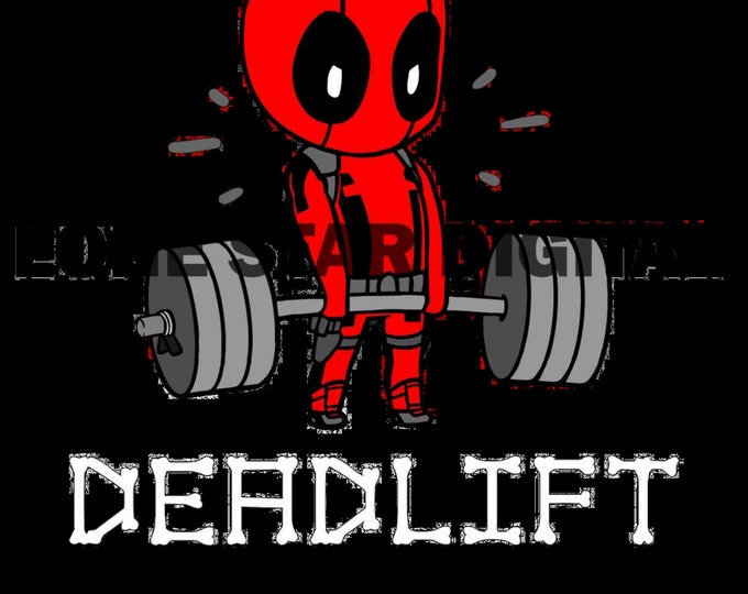 Deadpool Deadlift Svg - Etsy