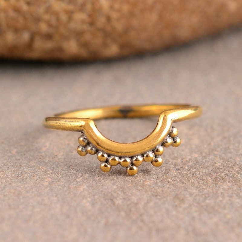 Half Circle Ring - Etsy