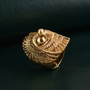 Thunderbird Ring, Hawk Ring, Eagle Ring, Engraved Ring, Thumb Ring ...